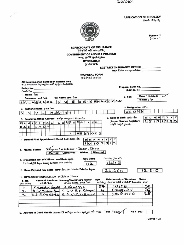 APGLI Updated Filled Application | PDF | Financial Risk | Financial ...