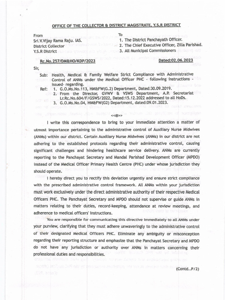 Administrative Control of ANM - 0001 | PDF