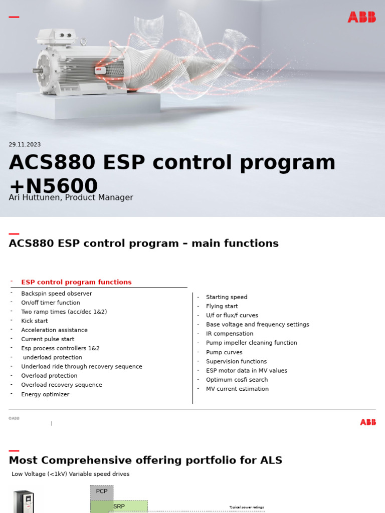 ACS880 ESP Control Program Features N5600 Training 29112023 | PDF ...