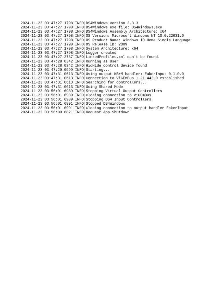 DS4Windows Setup Log | PDF