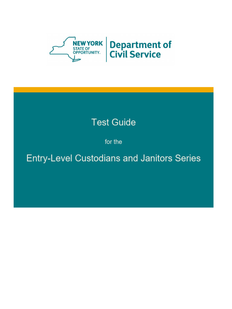 Entry-Level Custodians Test Guide | PDF | Occupational Safety And ...