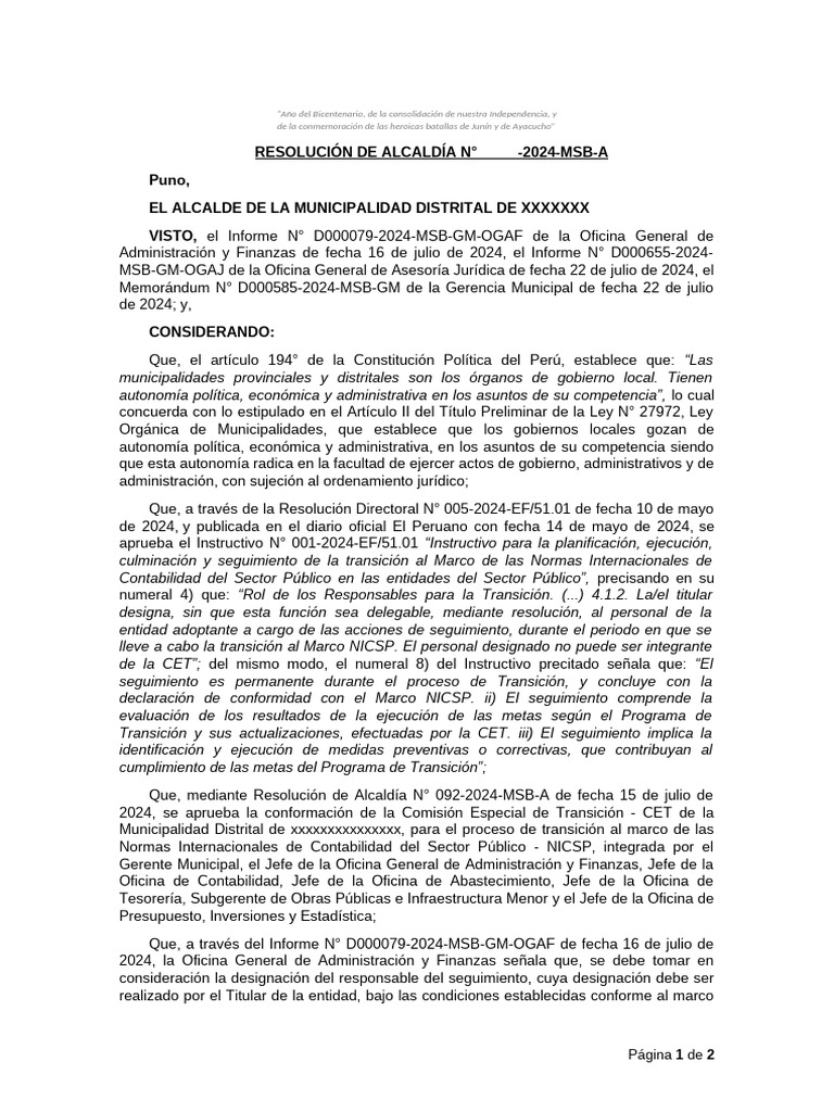 Ra Responsable de Seguimiento de Normas Internacionales | PDF ...