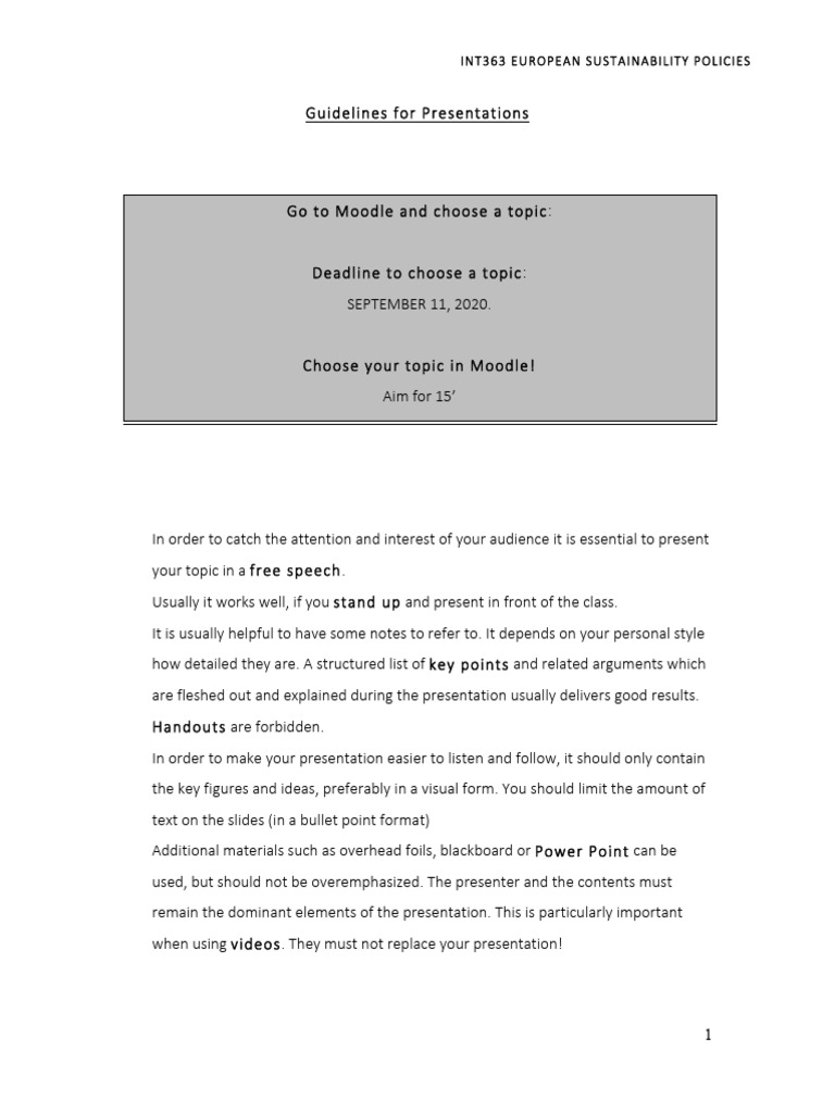 Guidelines For Presentations | PDF | Argument | Human Communication