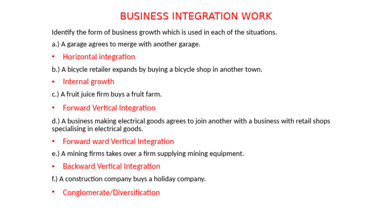 Types of Business Integration Explained | PDF