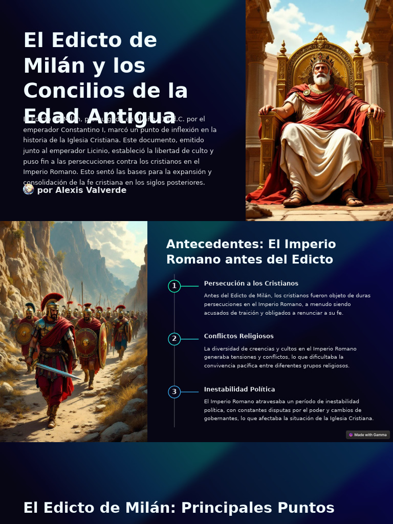 Edicto de Milán y su Impacto Histórico | PDF | Iglesia Católica ...