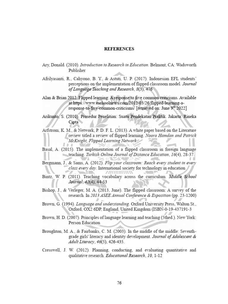 References | PDF | Reading Comprehension | Teaching