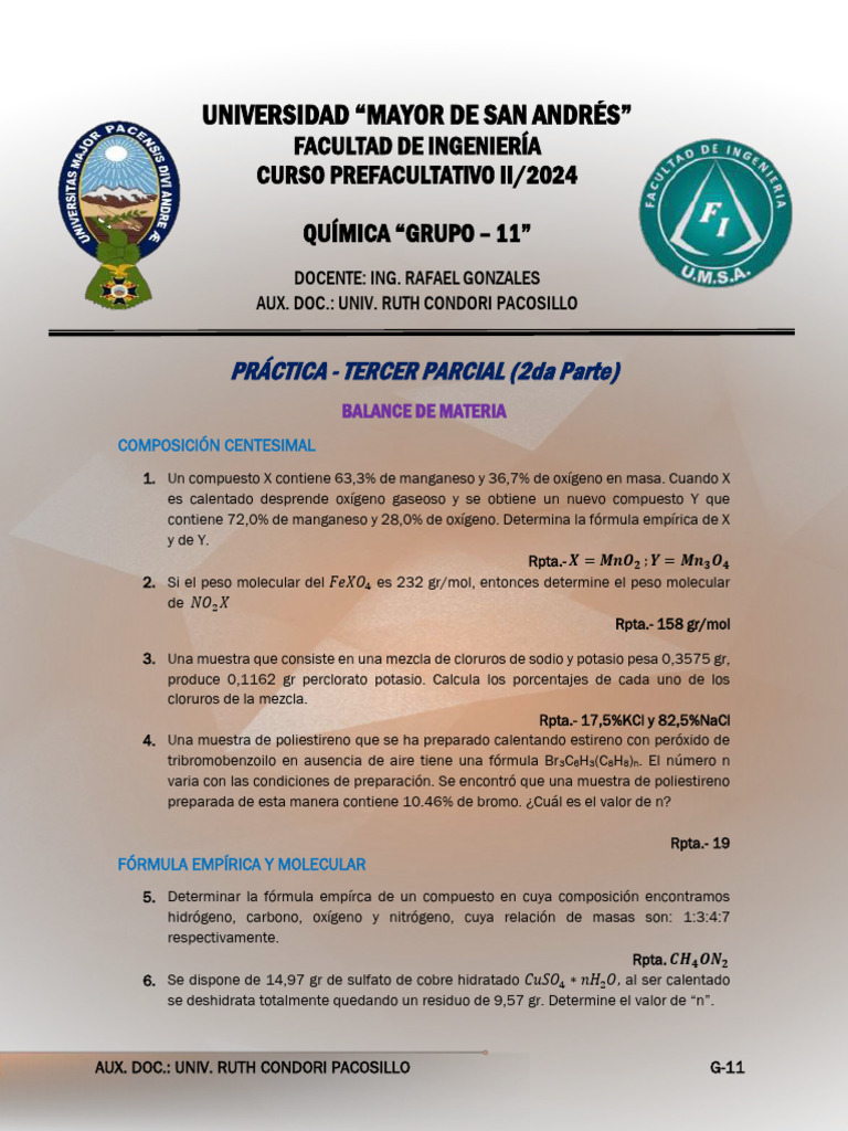 Pr-Ctica 2da Parte (3P - CPF) | PDF | Oxígeno | Cloruro