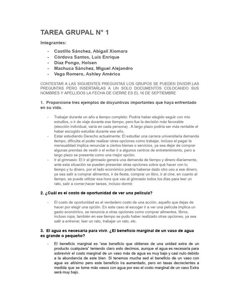 Tarea Grupal #1 | PDF | Inflación | Monopolio