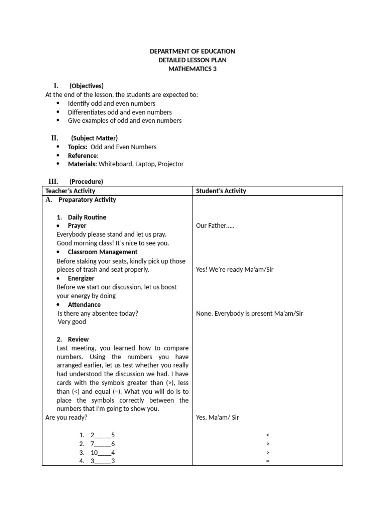 Lesson Plan | PDF | Teaching | Behavior Modification