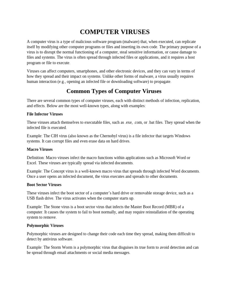 Computer Viruses | PDF | Computer Virus | Malware