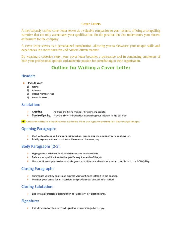 Cover Letters-1 | PDF | Résumé | Proofreading