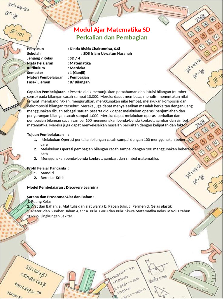 Modul Ajar SUPERVISI | PDF