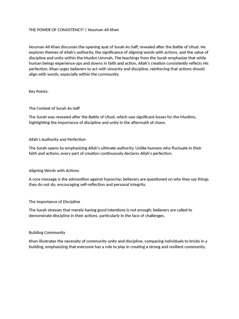The Power of Consistency | PDF | Career & Growth