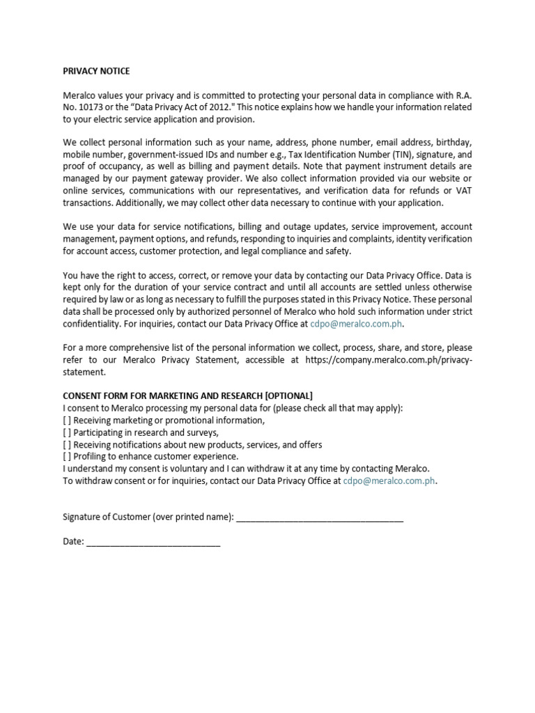 APPROVED DP Consent Form Revamp | PDF | Privacy | Information Privacy