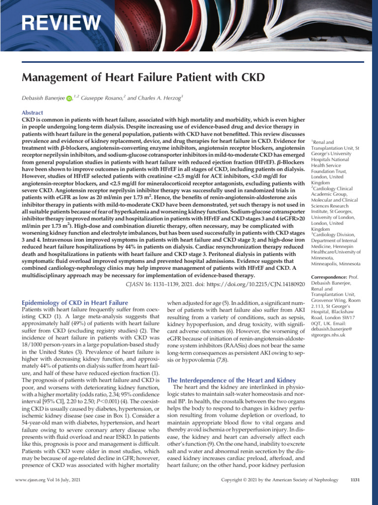 Cjasn Ic Tto Erc | PDF | Chronic Kidney Disease | Heart Failure