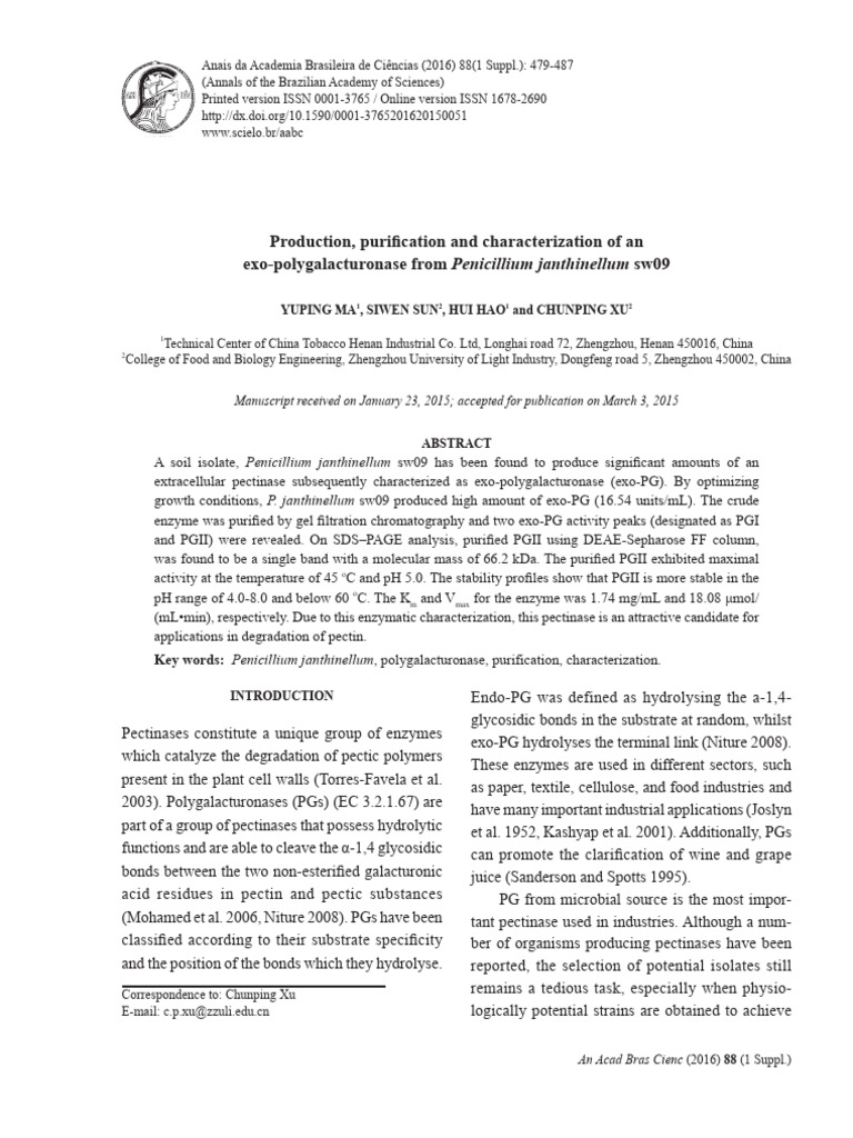 artigo 6 | PDF | Protein Purification | Chemistry