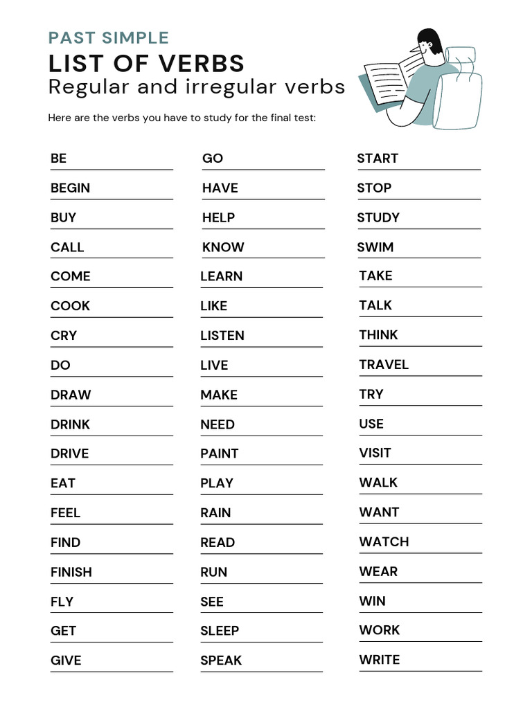 List of Verbs - Past - Final Test | PDF