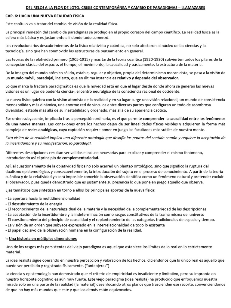 U1 Del Reloj A La Flor de Loto | PDF | Física | Mecánica cuántica