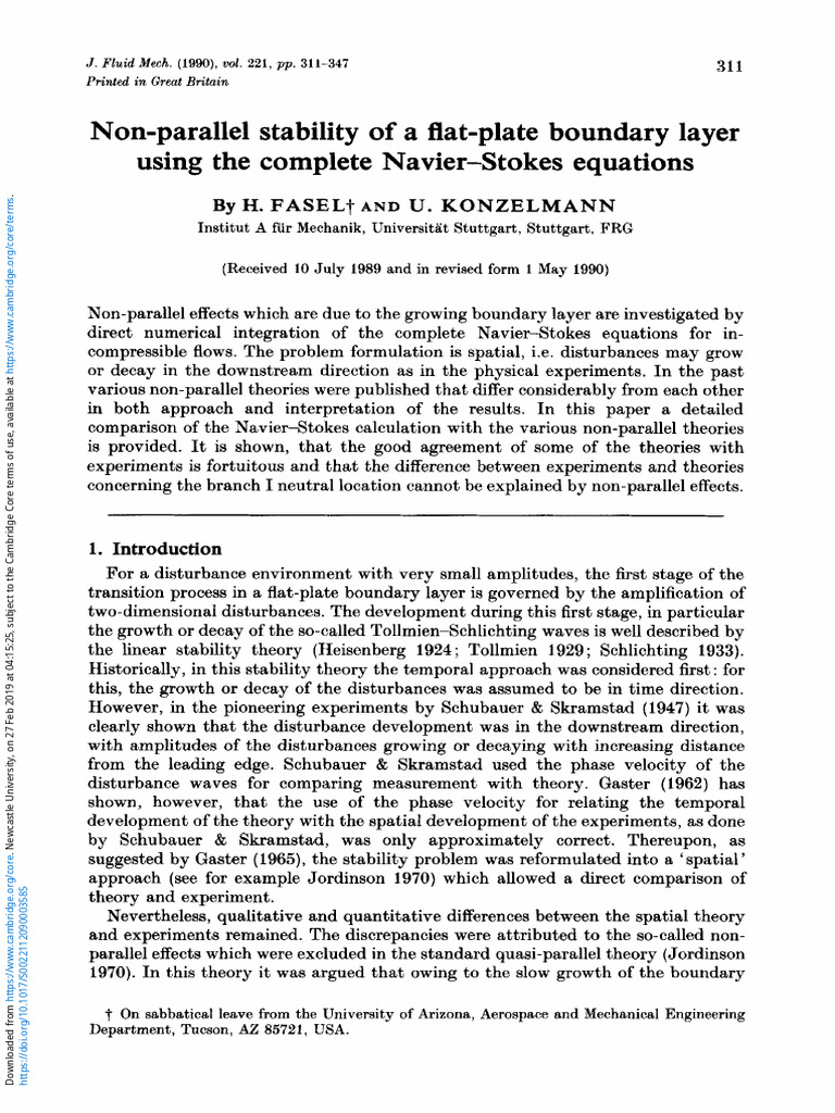 Nonparallel Stability of A Flatplate Boundary Layer Using The Complete ...