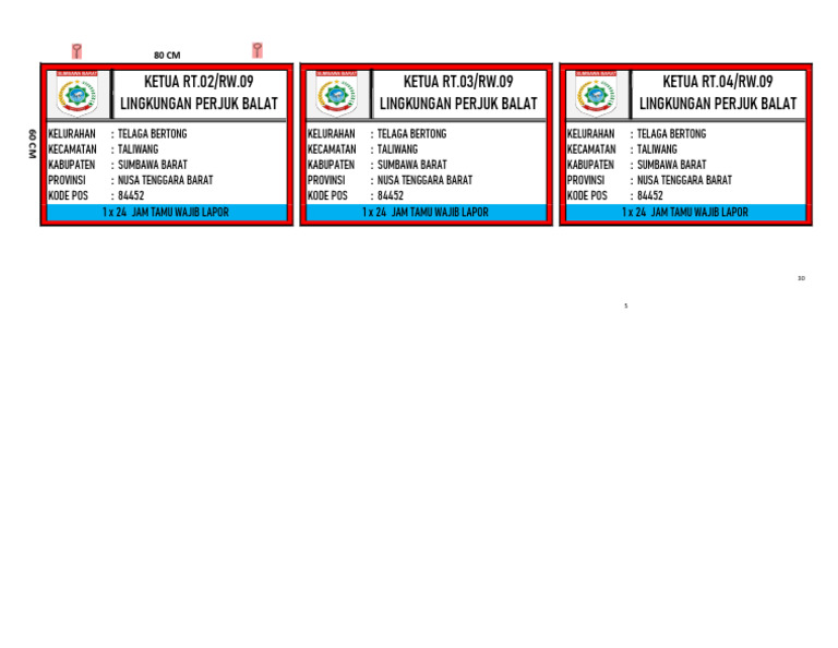 Papan Nama RT-RW-04 | PDF