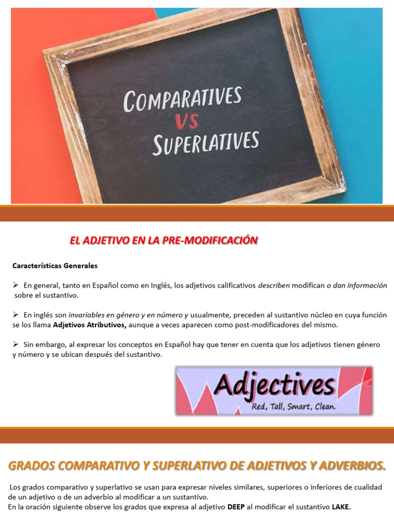 Comparativos y Superlativos | PDF | Adjetivo | Adverbio