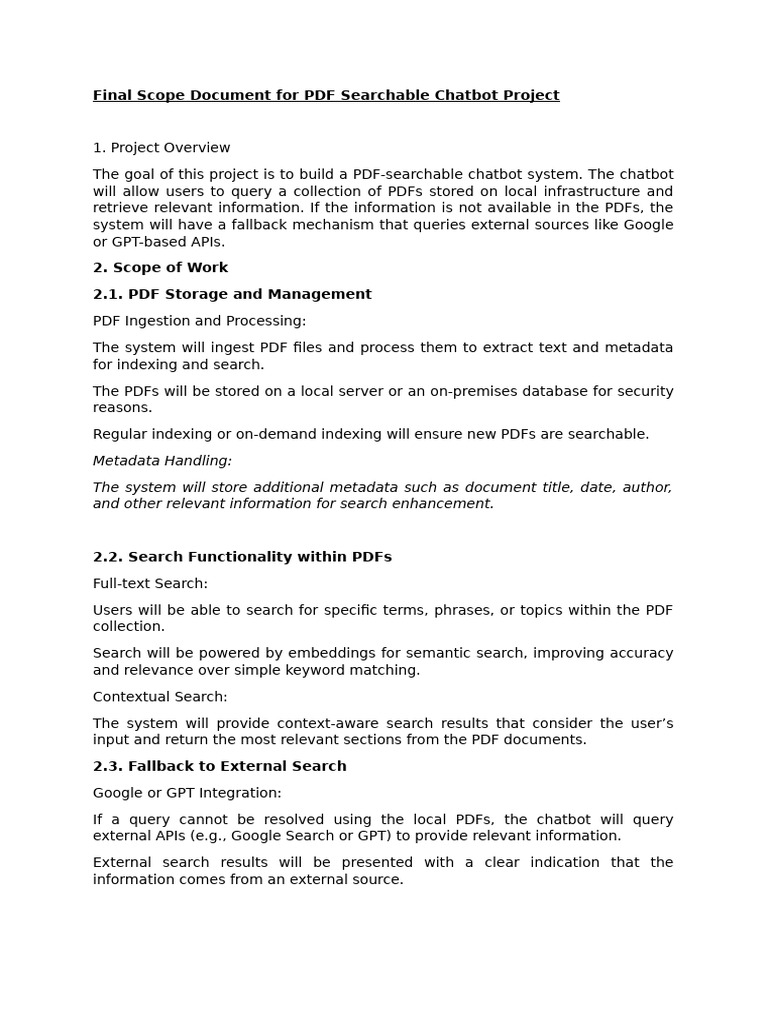 Scope of The Project | PDF | Search Engine Indexing | Metadata
