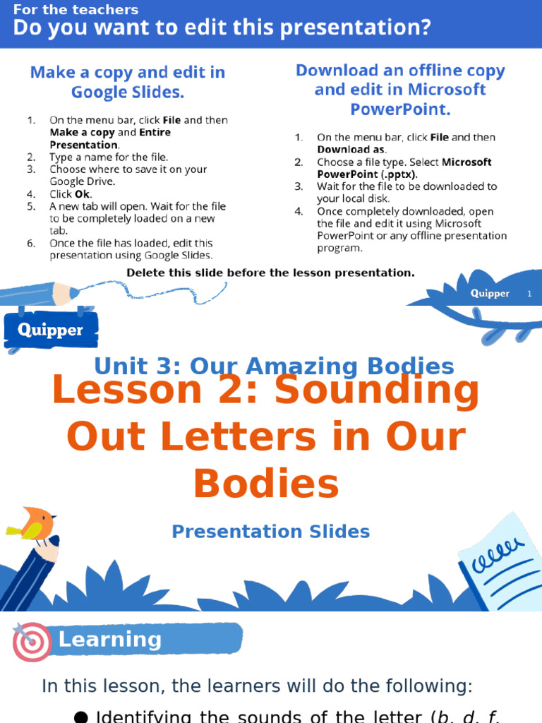 Delete This Slide Before The Lesson Presentation | PDF | Language Arts ...