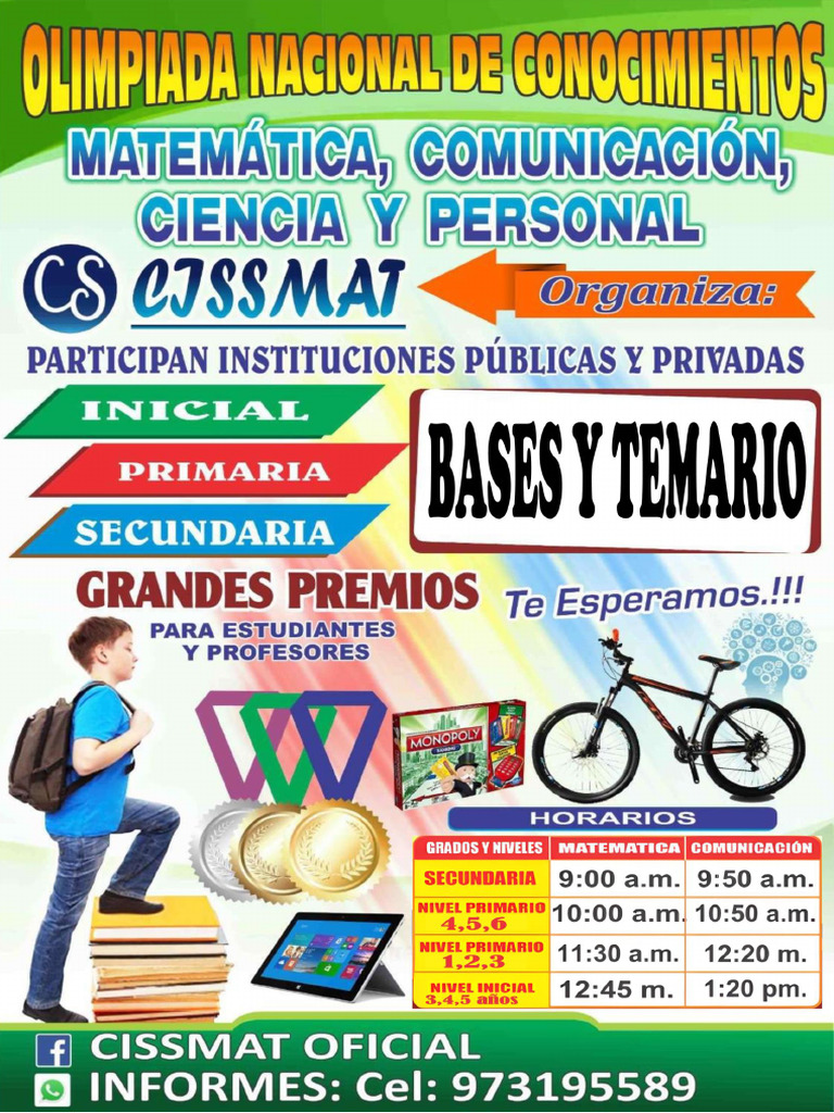 Olimpiada Nacional de Matemática y Comunicación | PDF | Adjetivo ...
