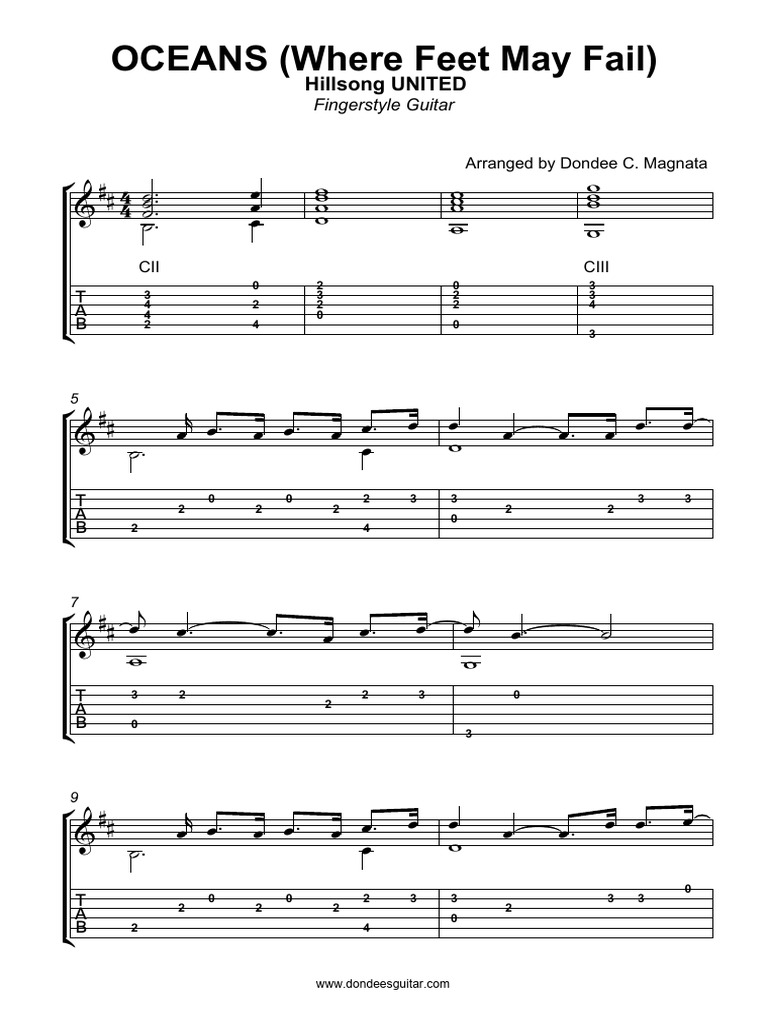Fingerstyle Guitar Oceans | PDF | Théorie (échecs) | Échecs