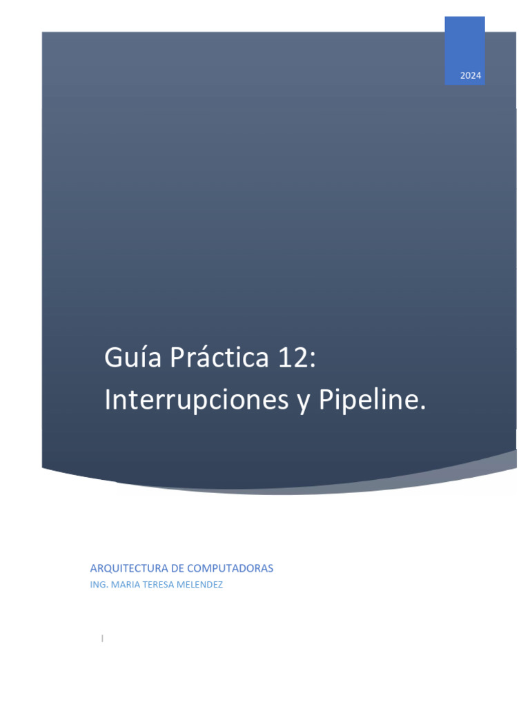 Guía de Pipeline e Interrupciones | PDF | Unidad Central de procesamiento | Programa de computadora