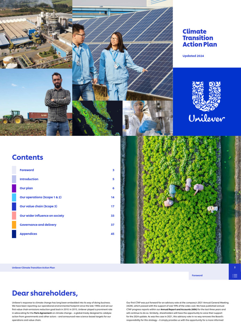 Unilever Climate Transition Action Plan Updated 2024 | PDF | Climate ...