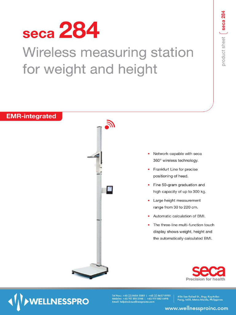Seca 284 Brochurecohmpressed | PDF