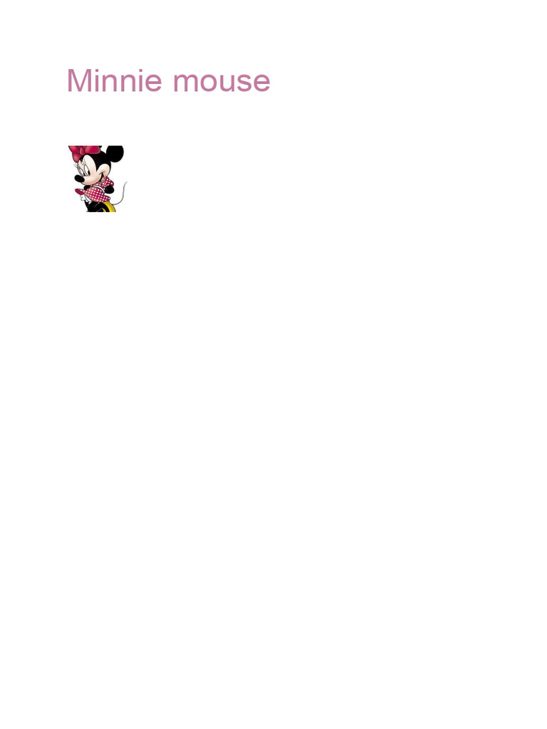 Minnie Mouse | PDF