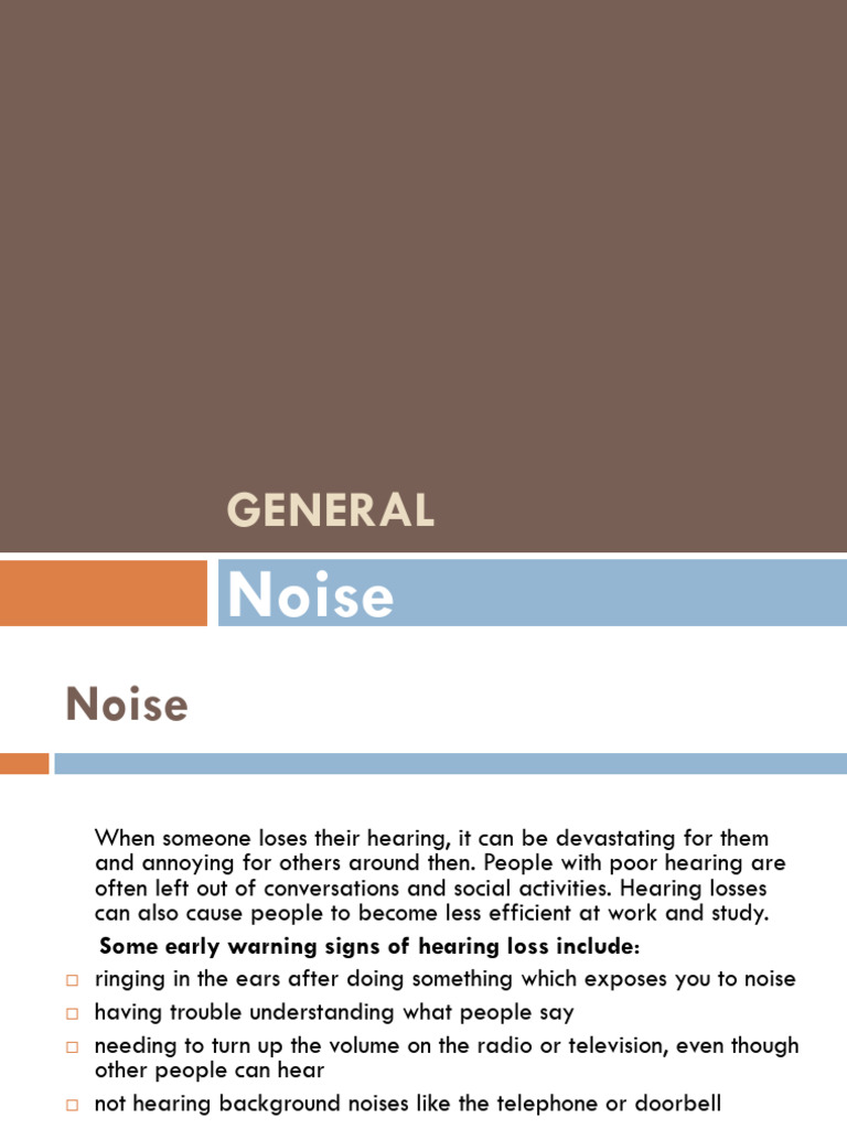 Noise | PDF