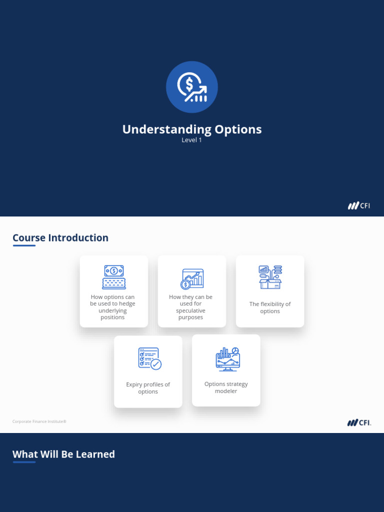 Understanding Options - Course Presentation | PDF | Option (Finance ...