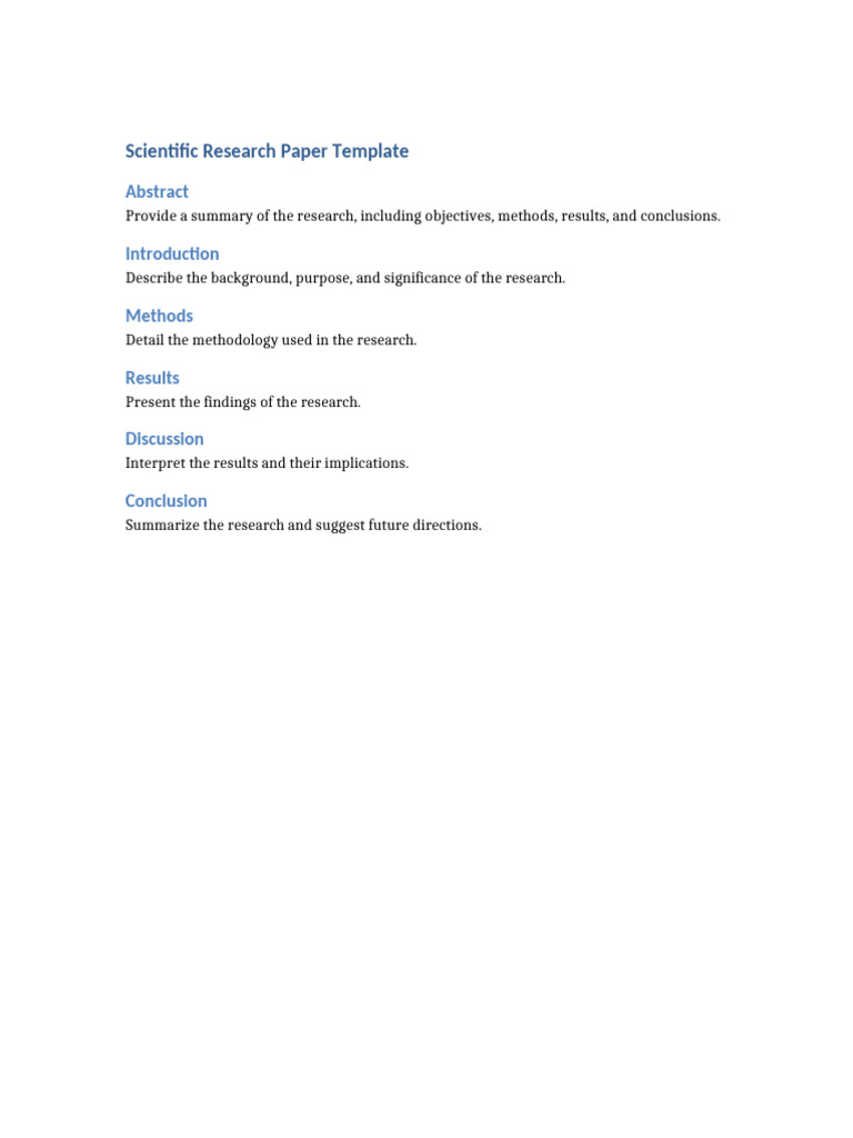 Research Paper Template | PDF | Science & Mathematics