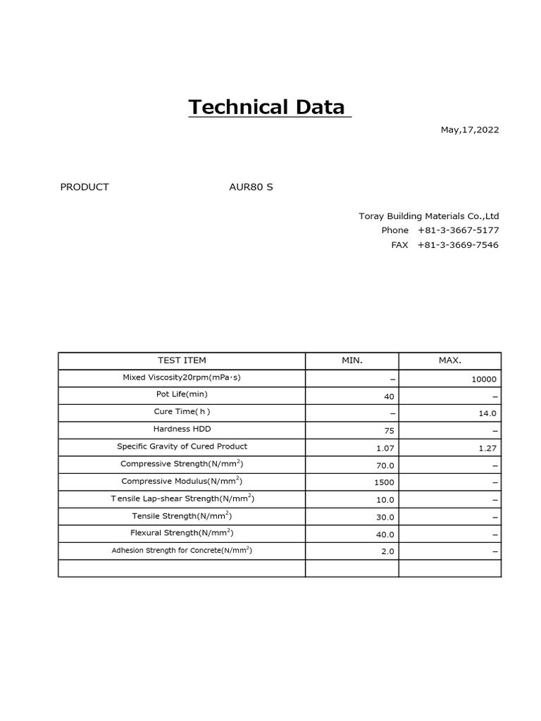 SAF 32760 Technical Data Overview | PDF