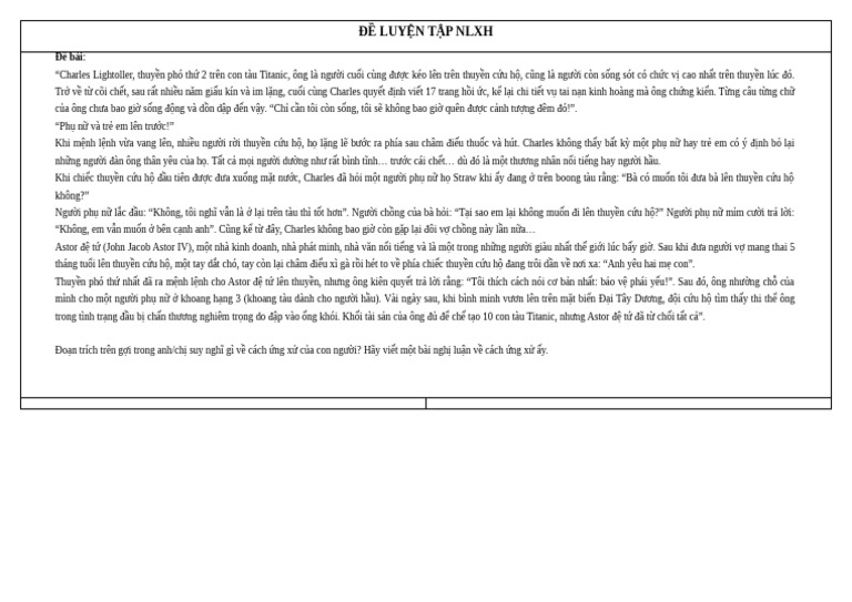 1. ĐỀ LUYỆN TẬP NLXH | PDF