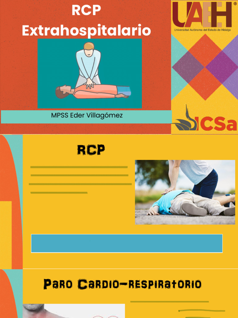 RCP Extrahospitalario: Guía Práctica | PDF | Reanimación cardiopulmonar ...