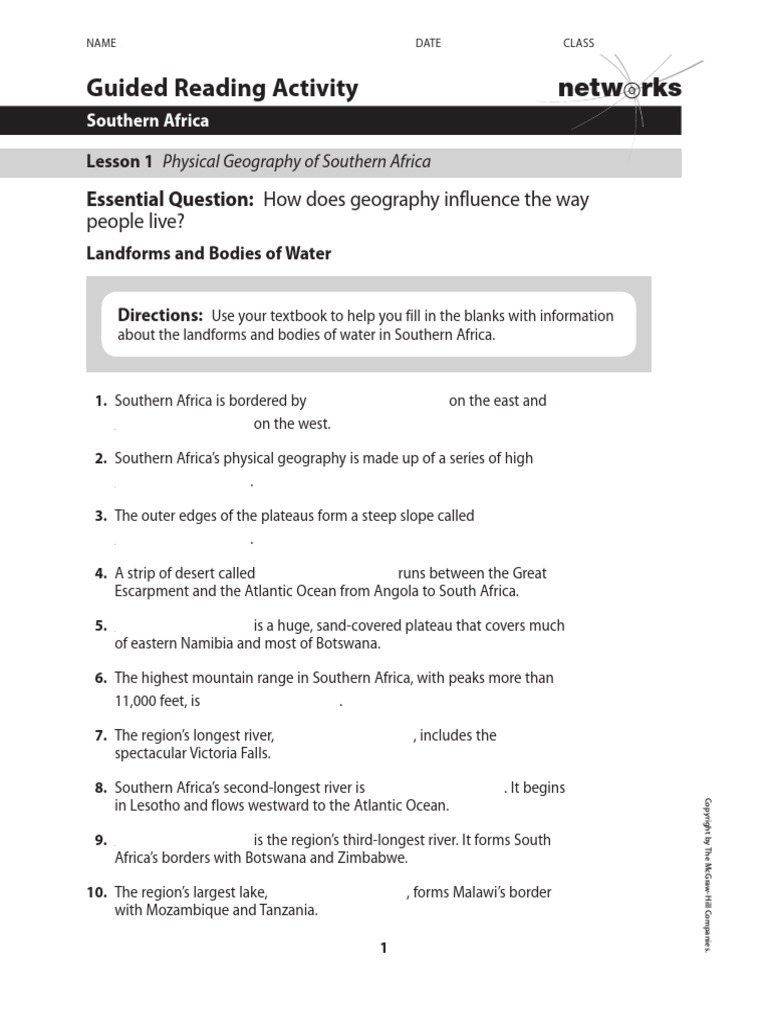 Phys Geo South Africa | PDF | Southern Africa | Rain