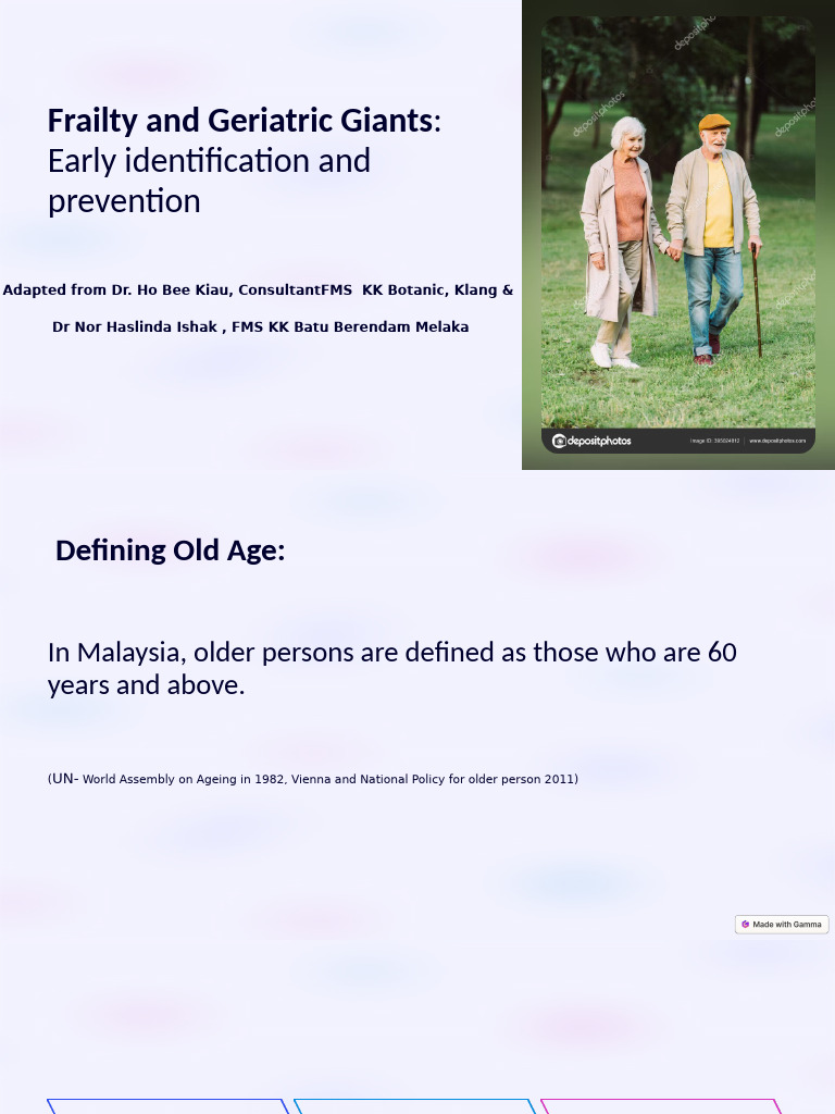 Frailty and Geriatric Giants Overview | PDF | Geriatrics | Balance ...