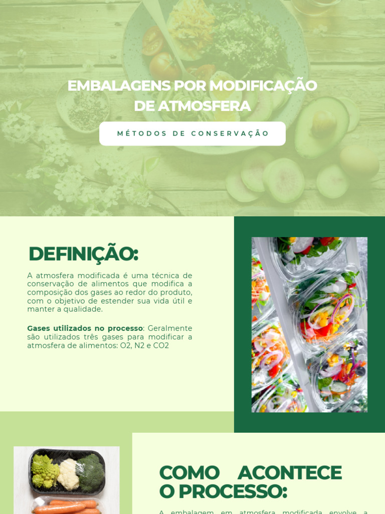 Green Modern Healthy Food Presentation | PDF | Carne | Oxigênio