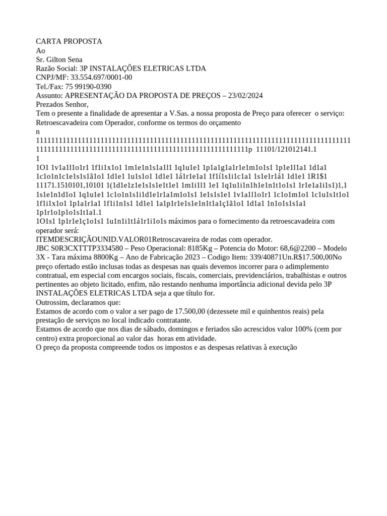 2._Anexo_II_-_Modelo_de_Carta_Proposta_ 1 | PDF