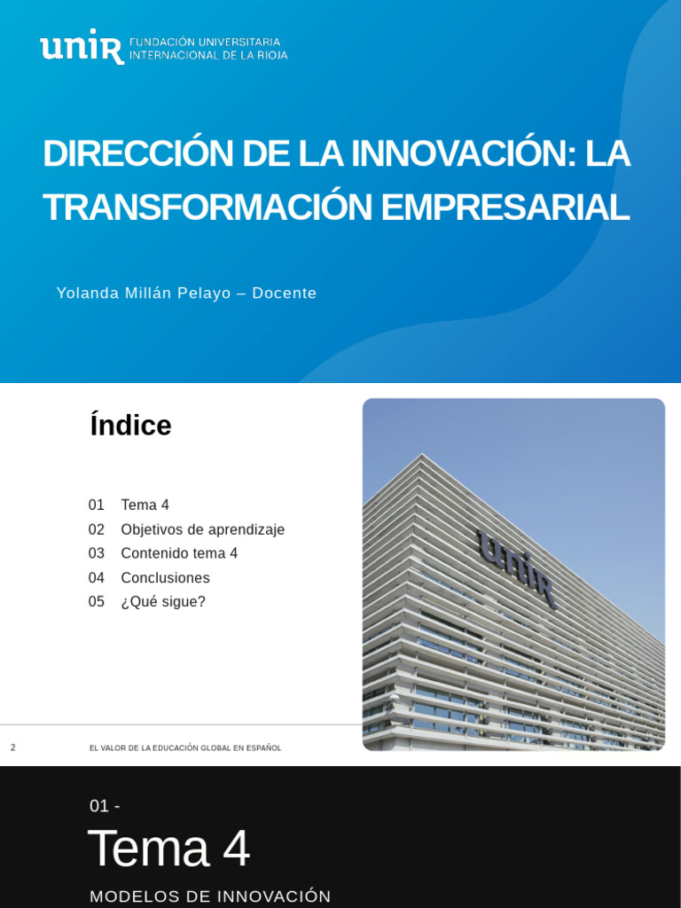 Tema 4 Modelos de Innovacion | PDF | Innovación | Empresa de inicio