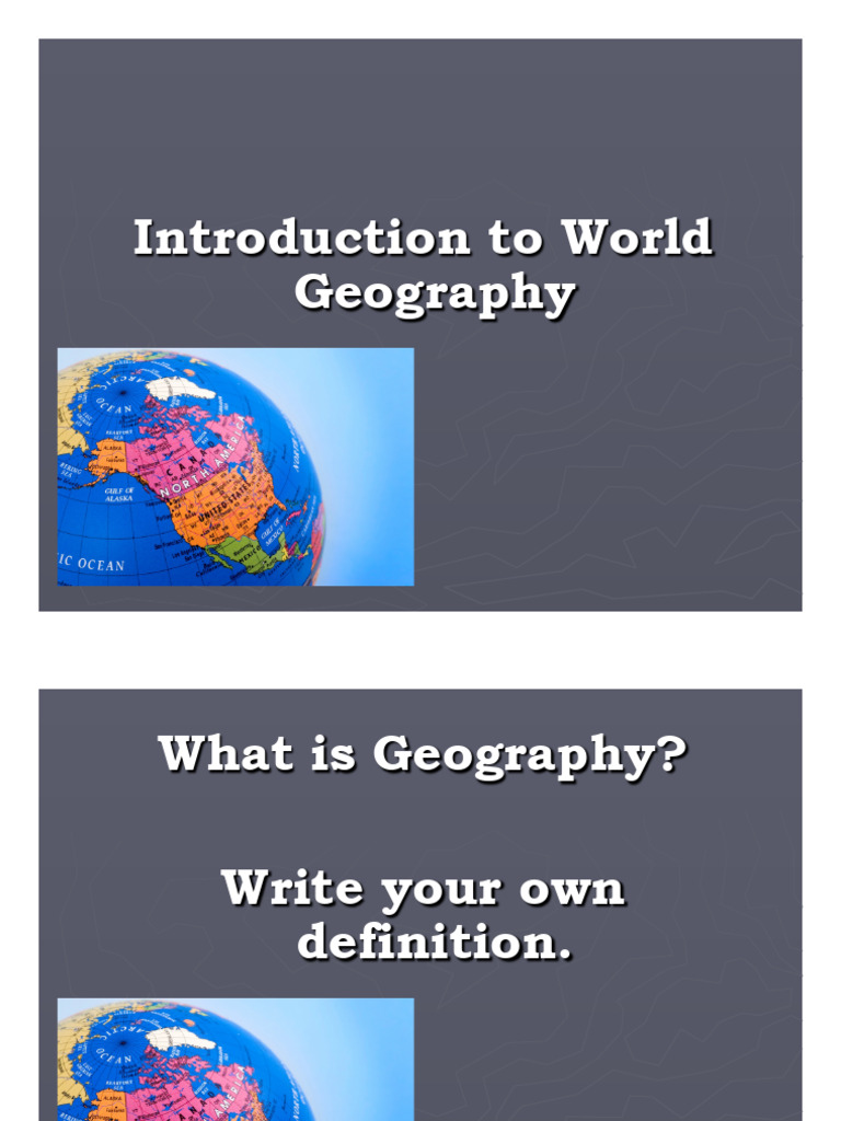 Intro to World Geo | PDF | Geography | Map