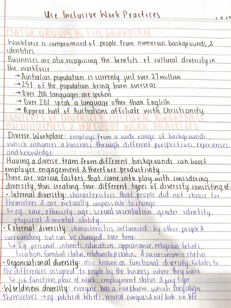 Use Inclusive Work Practices | PDF