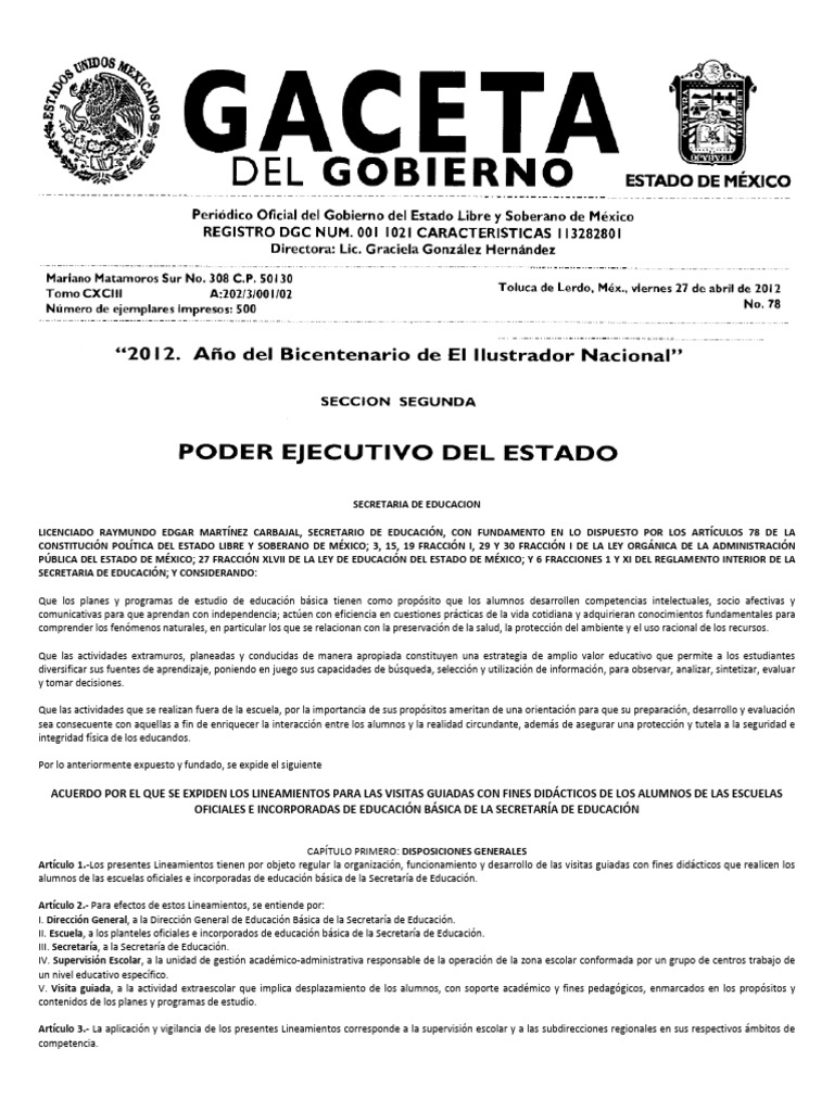 Gaceta 78 de Visitas Escolares Guiadas | PDF | Educación primaria | Escuelas