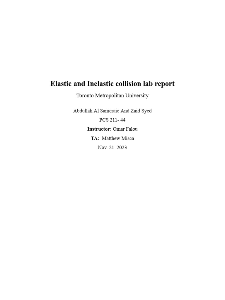 Physics Lab 5 | PDF | Collision | Momentum