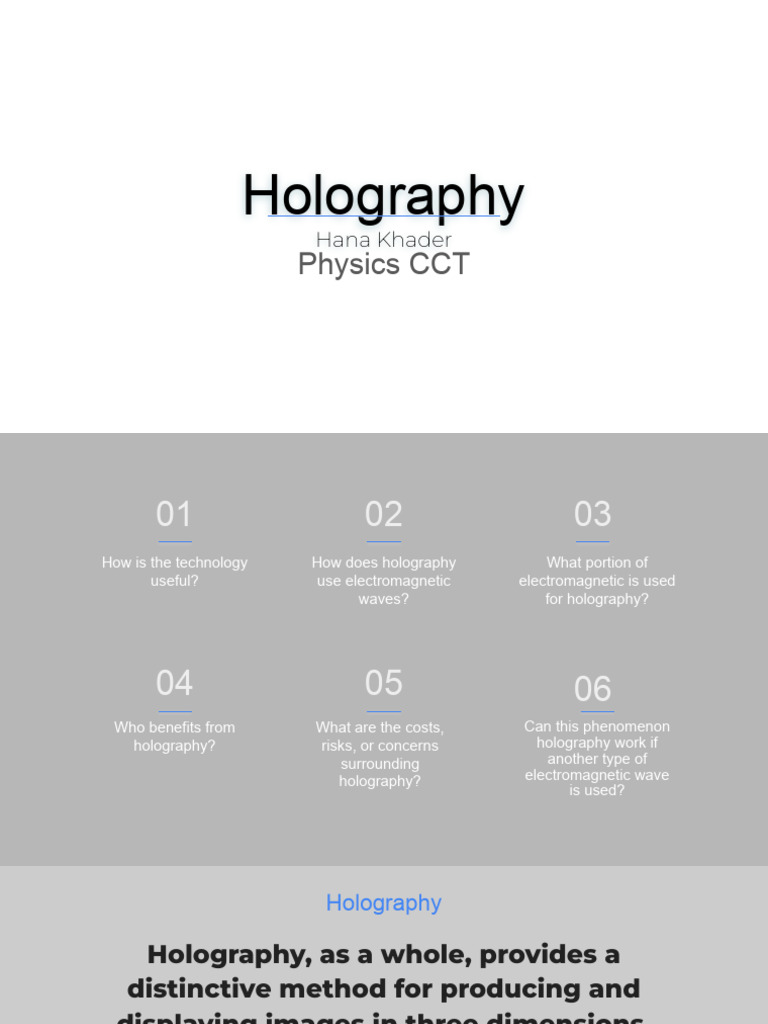 Holography Physics Project 4 | PDF | Holography | Light