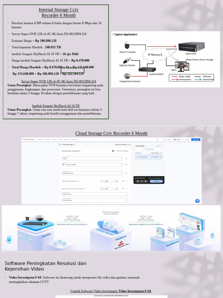 Perhitungan CCTV 6 Bulan Recorder | PDF